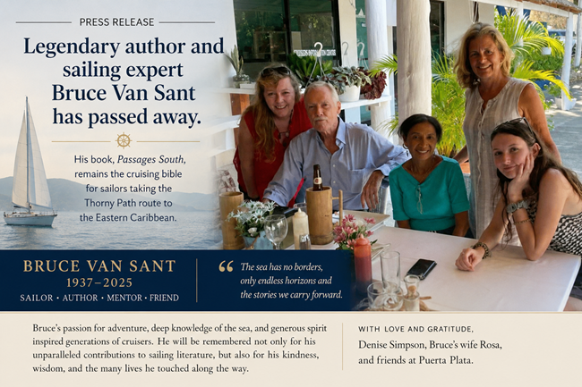 Legendary Cruising Author Bruce Van Sant Passes Away at 88 - Caribbean ...